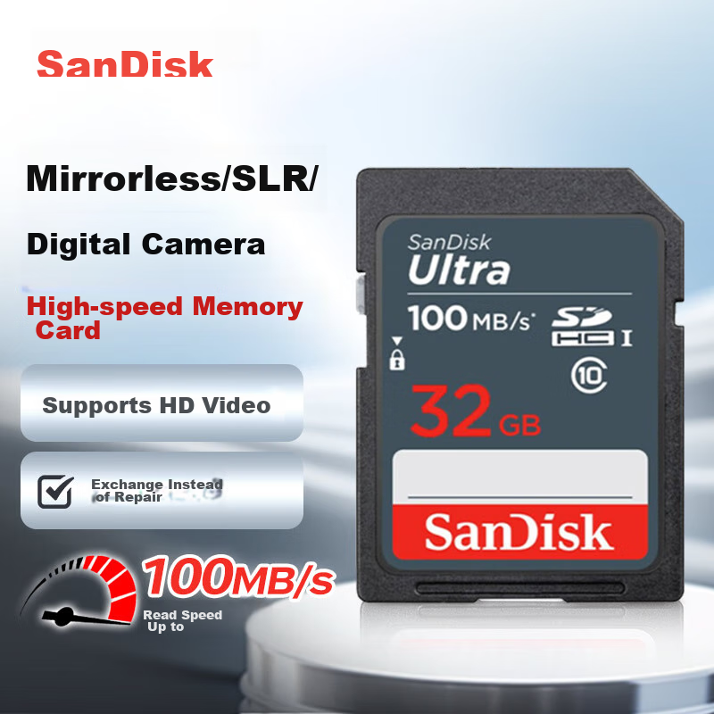 SanDisk 32GB SD Camera Memory Card C10, Full HD Video Recording, Mirrorless/DSLR Digital Camera Storage Card, Durable, Excellent Value for Money