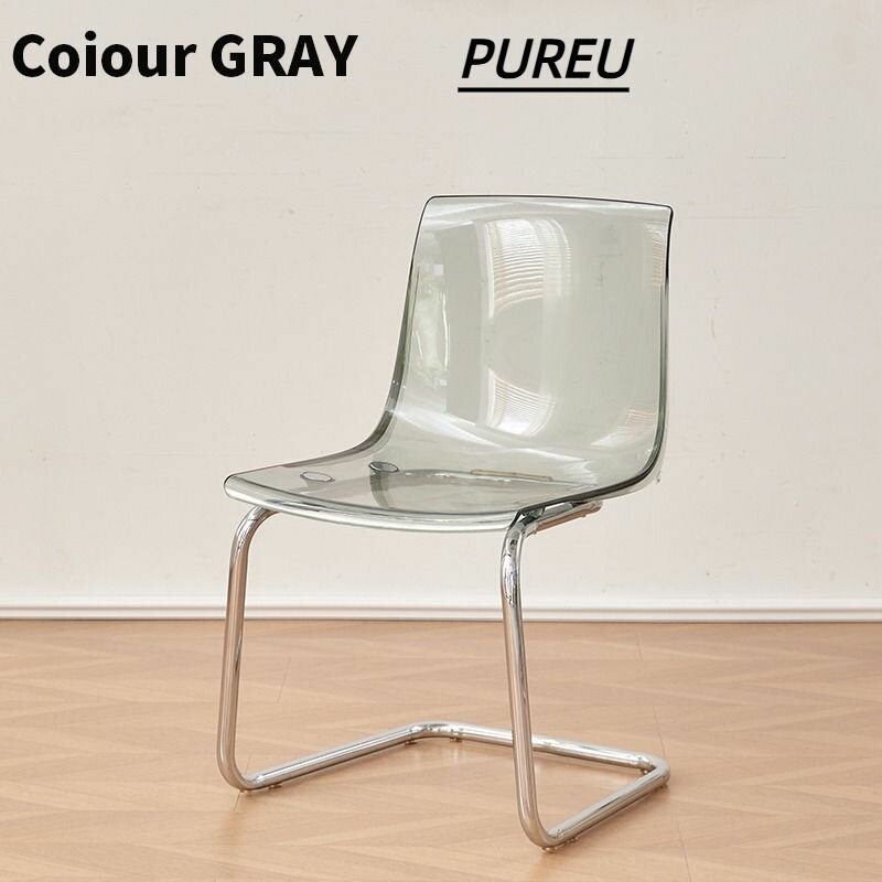 Акриловый прозрачный стул со спинкой