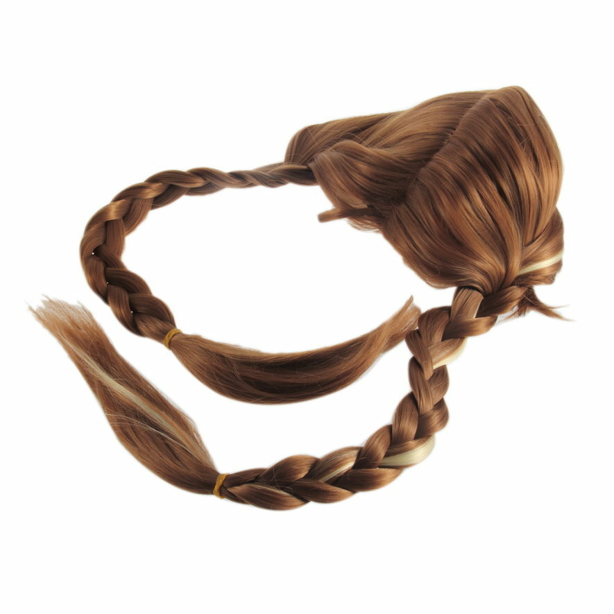 Аниме Косы Дизайн Ледяная Снежная Королева Коричневый Косплей Длинный Парик Для Вечеринки Ребенок