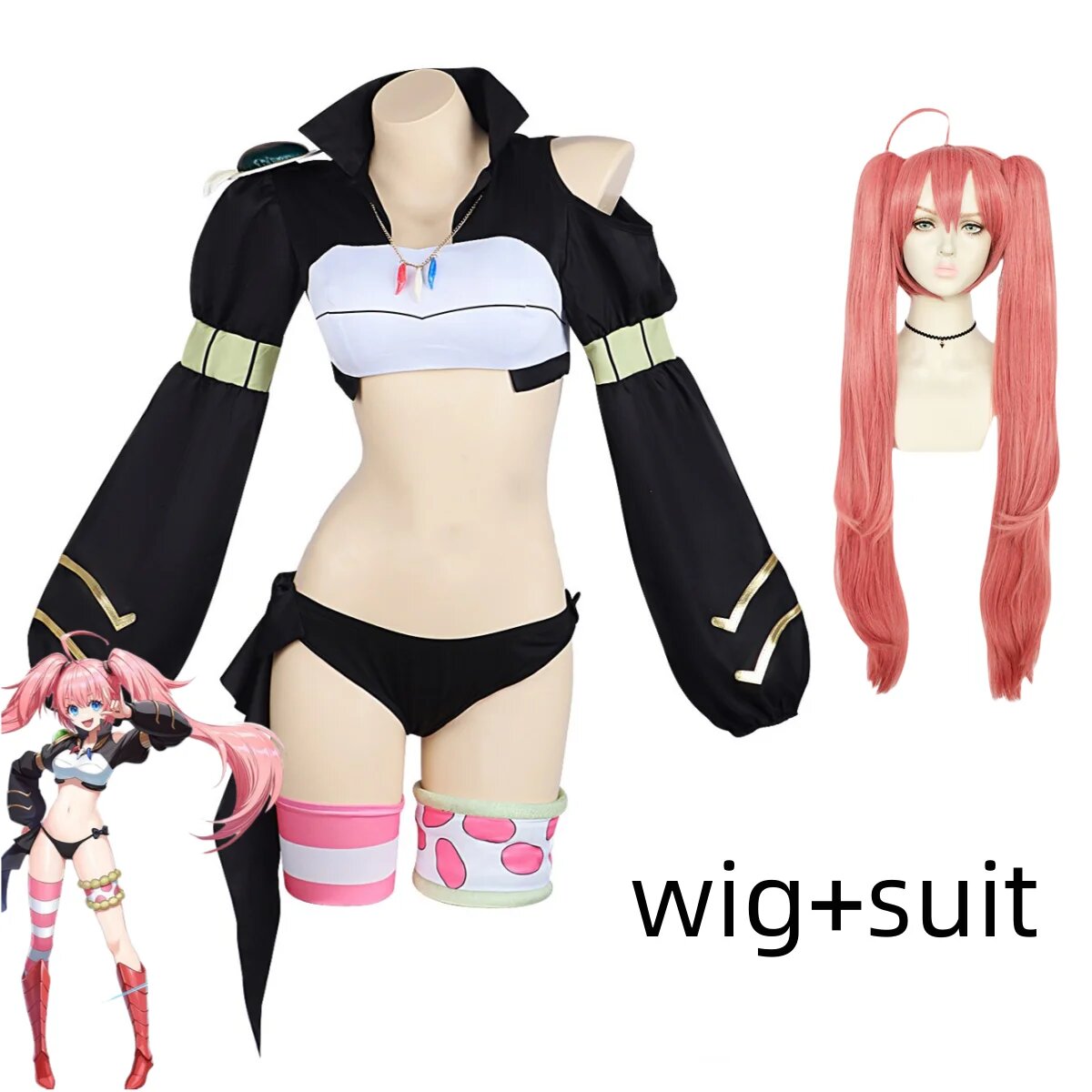 Костюм Милим Нава из аниме «Я получила восстановление как слайм» AESMT S, suit wig