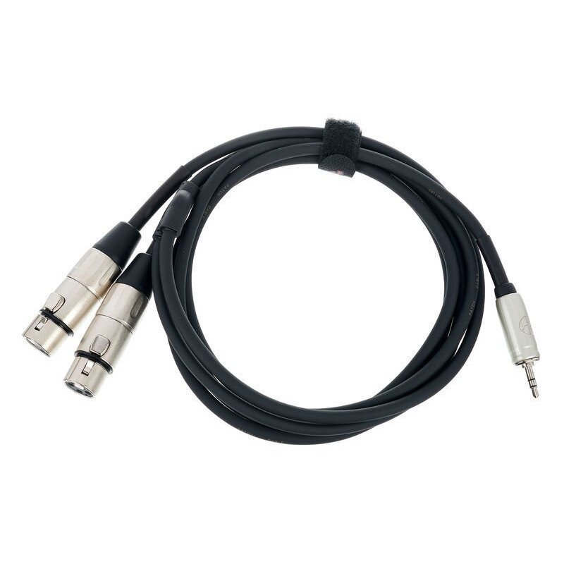 Кабель аудио 1xMini Jack - 2xXLR Kirlin Y-371PRL 1M BK 1.0m