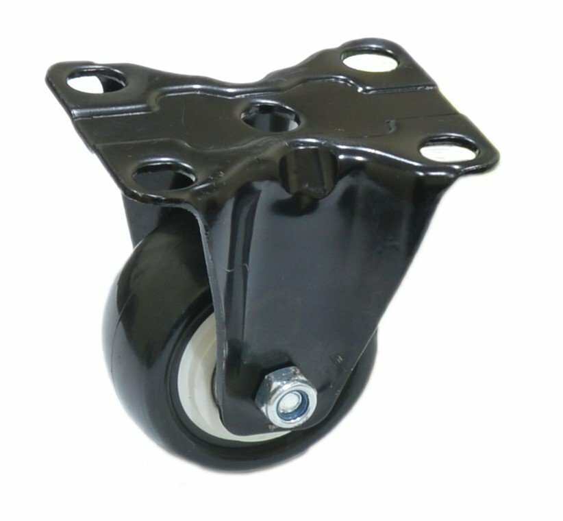 Колесо неповоротное MK-3307-PUR-050-BK (г/п 50кг, Ф 50мм), крепление платформа (4052050)