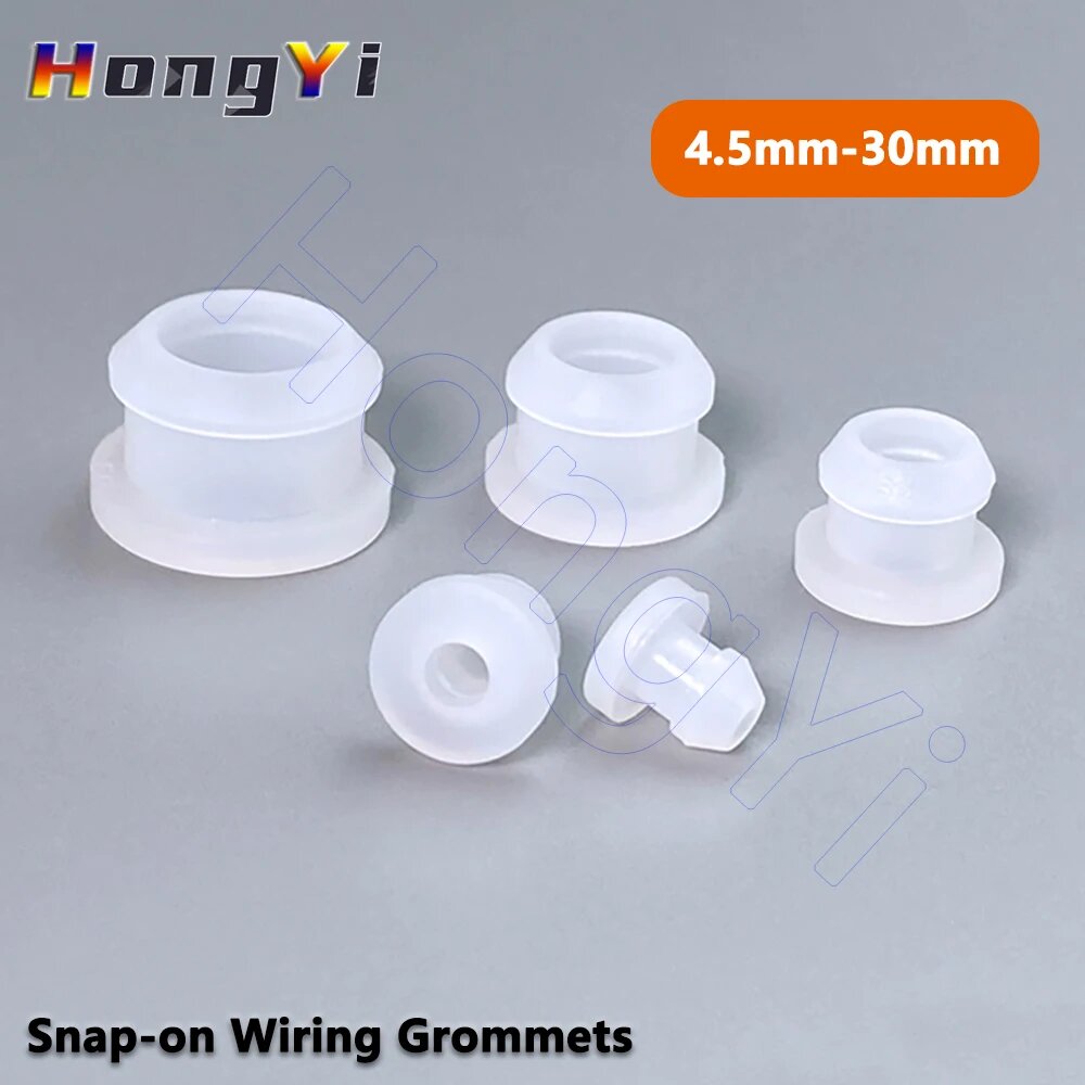 Прозрачные силиконовые втулки для проводов 4,5-30 мм A-4.5mm (E-2)