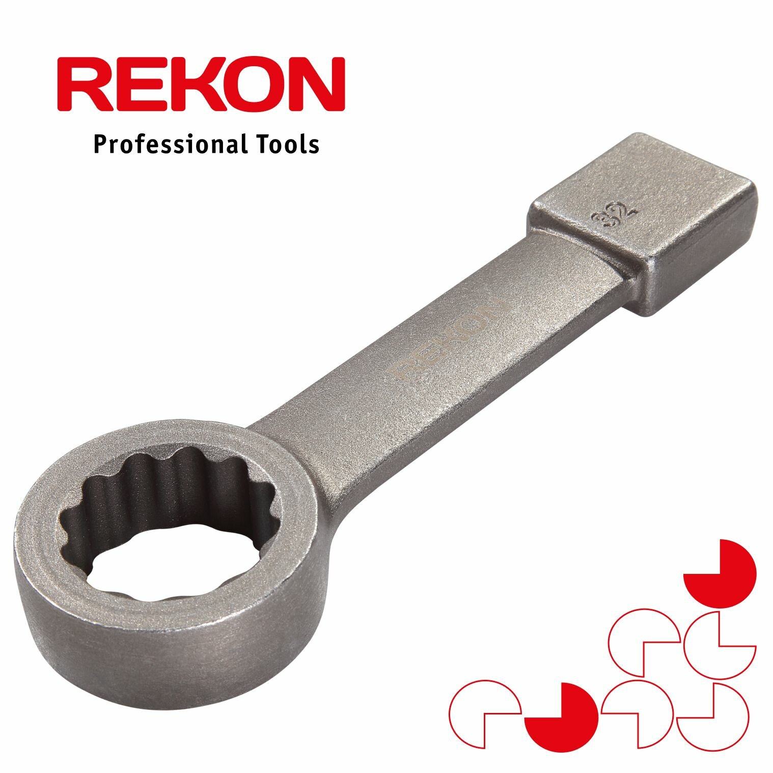 REKON Усиленный накидной ударный ключ 32 мм, 12-гранный, US Standart