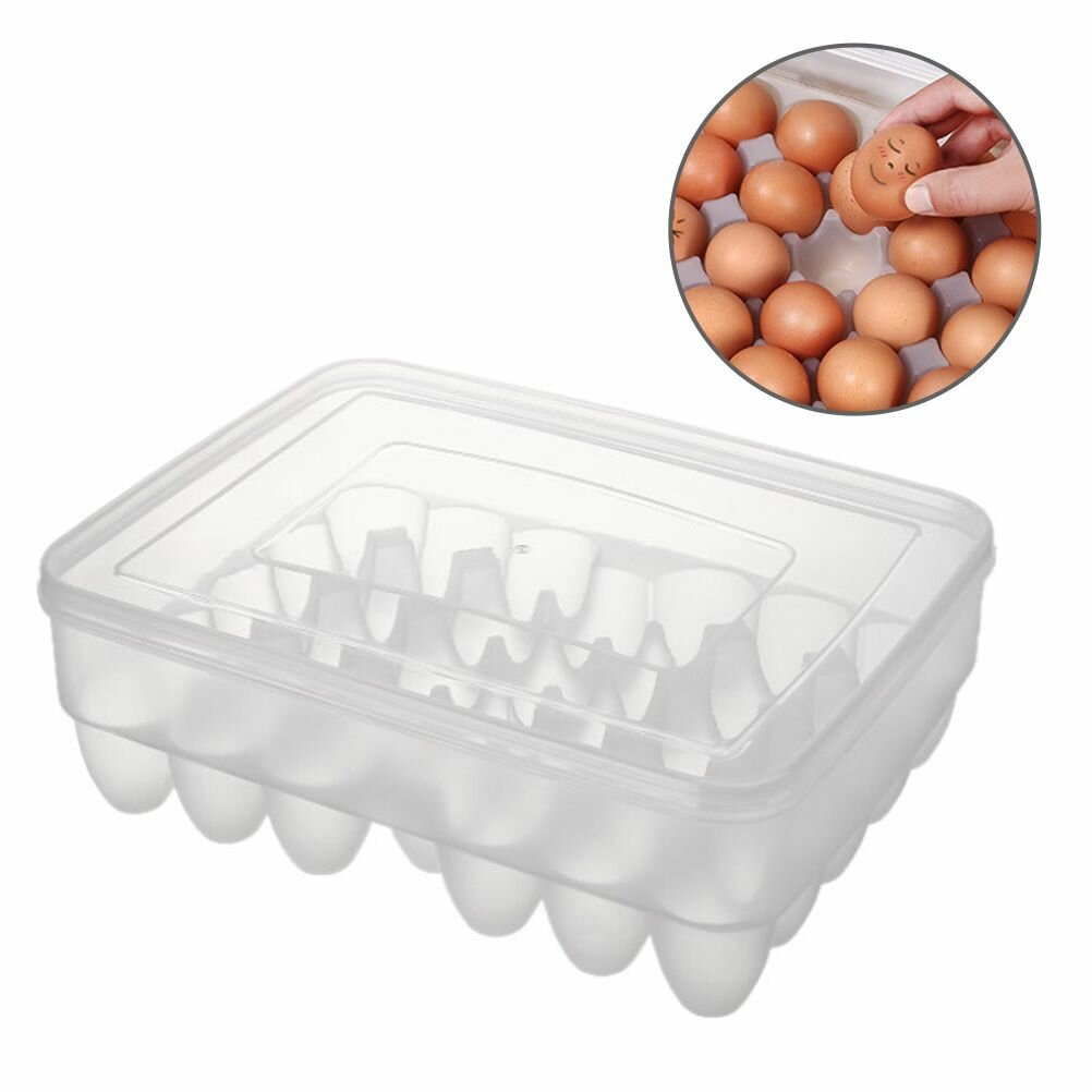 Коробка Для Яиц С Экономным Размещением Пространства В Холодильнике 34X26X7.5Cm