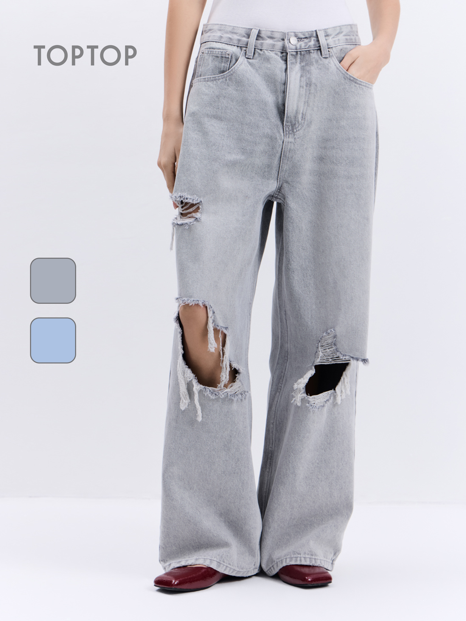 Джинсы широкие 