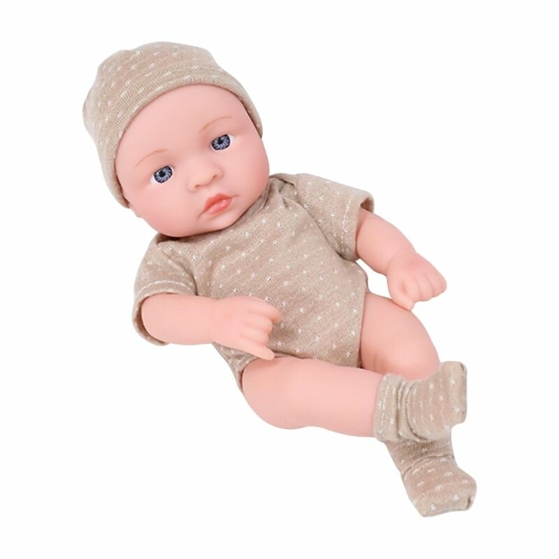 Виниловая Кукла-Возрождение -светло-коричневый Горошек