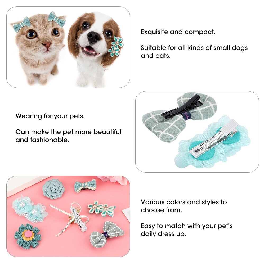 Шт, ткань, изысканная компактная подарочная коробка, заколка для волос для домашних животных, шпилька, головной убор, аксессуар для маленьких собак, кошек2