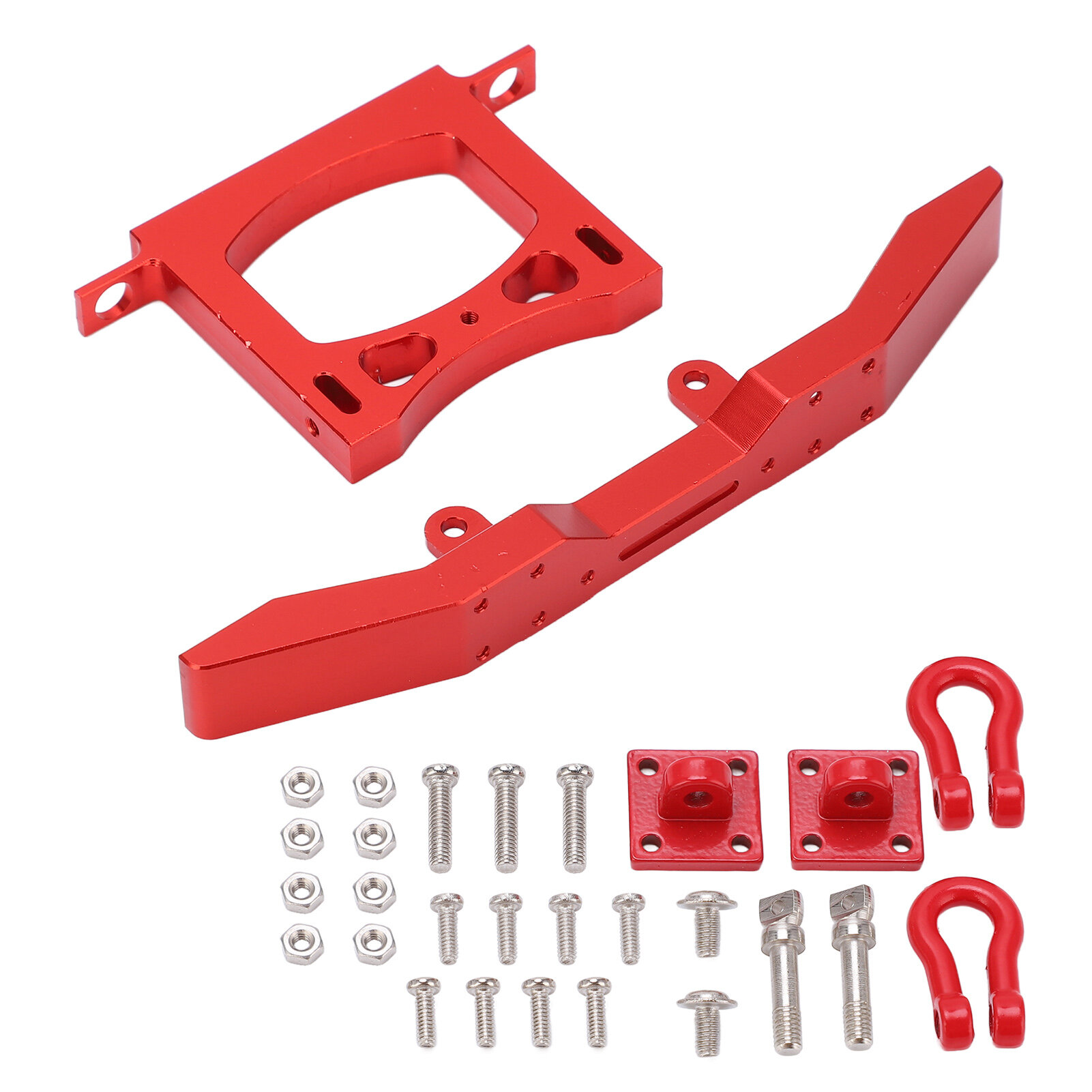 RC Металлический Бампер Передний Задний Автомобильный Defender Комплект Алюминиевый для WPL B14 B16 Q60 Q61 1/16 Пульт Дистанционного Управления CarRed