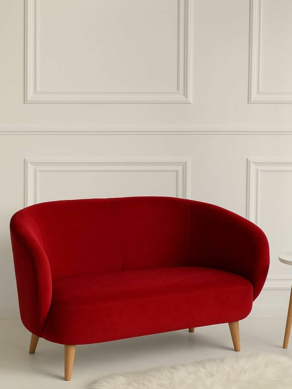 Диван прямой Мод на ножках с подлокотниками велюр Zara Disire 38, 130х74х65