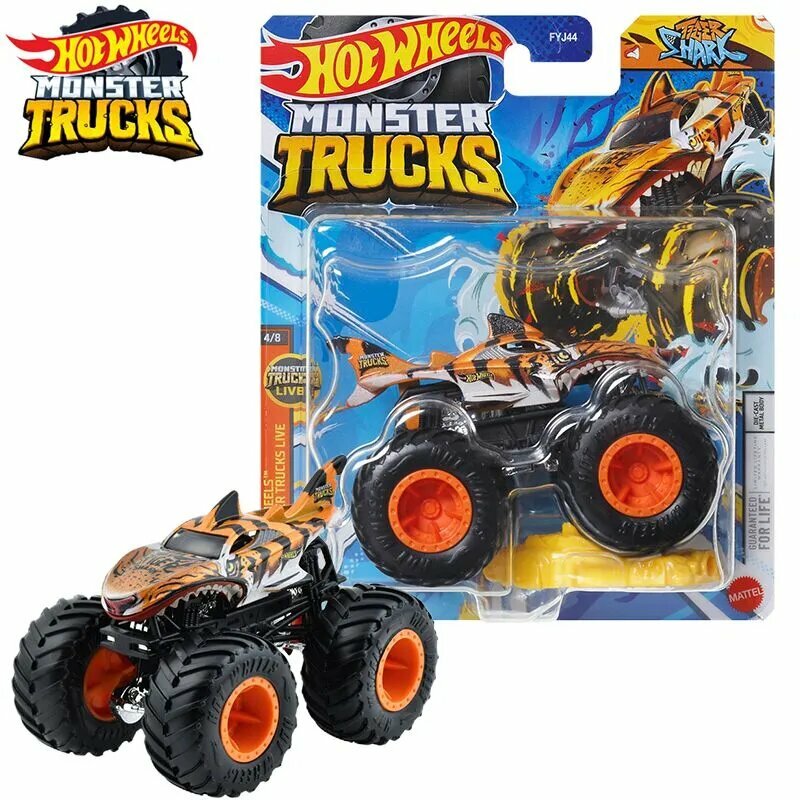 Машинка Mattel Hot Wheels Monster Trucks (Монстр трак) 2024 FYJ44 HW Tiger Shark