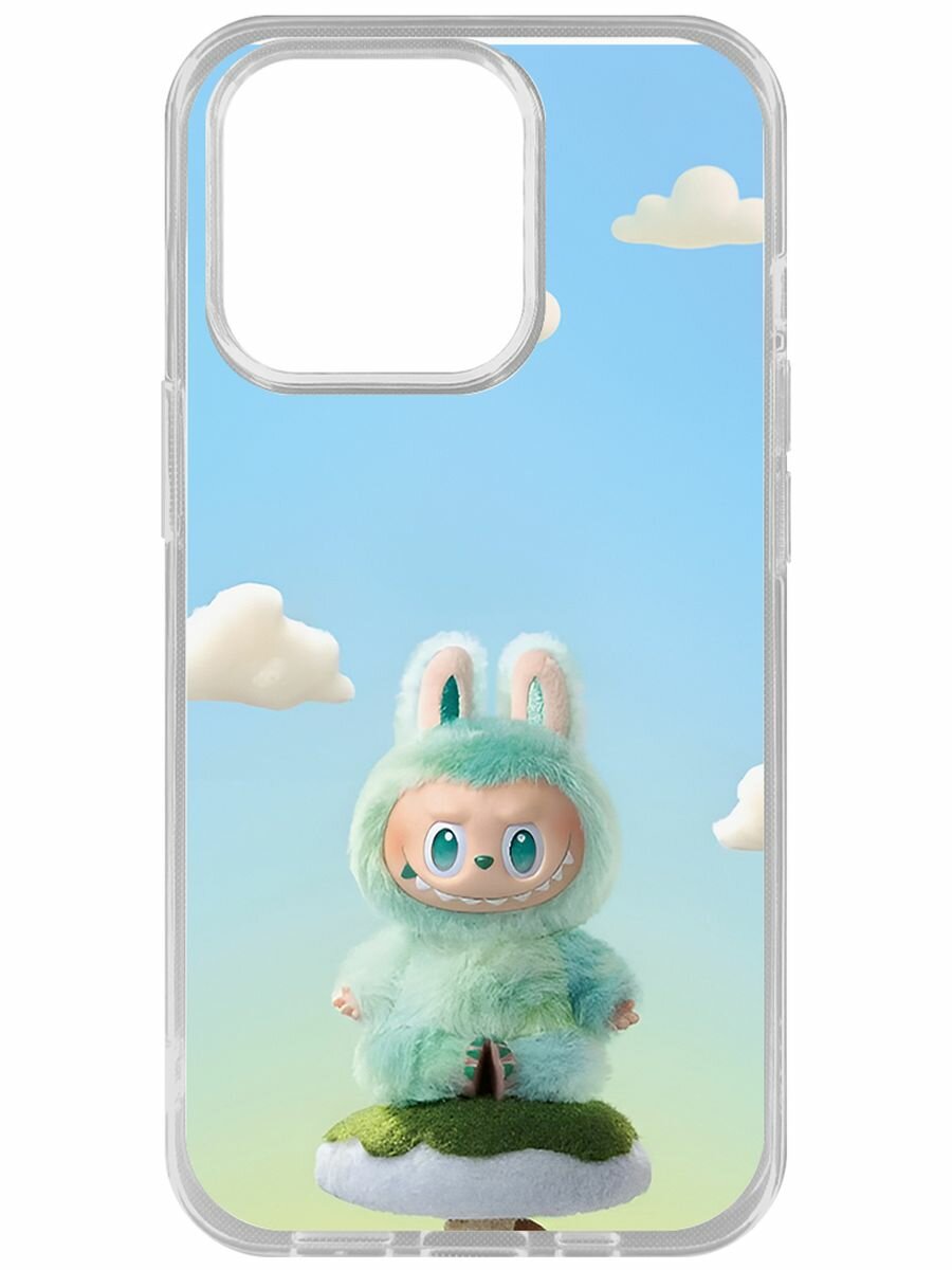 Чехол-накладка Krutoff Clear Case Лабубу Спокойствие для iPhone 14 Pro