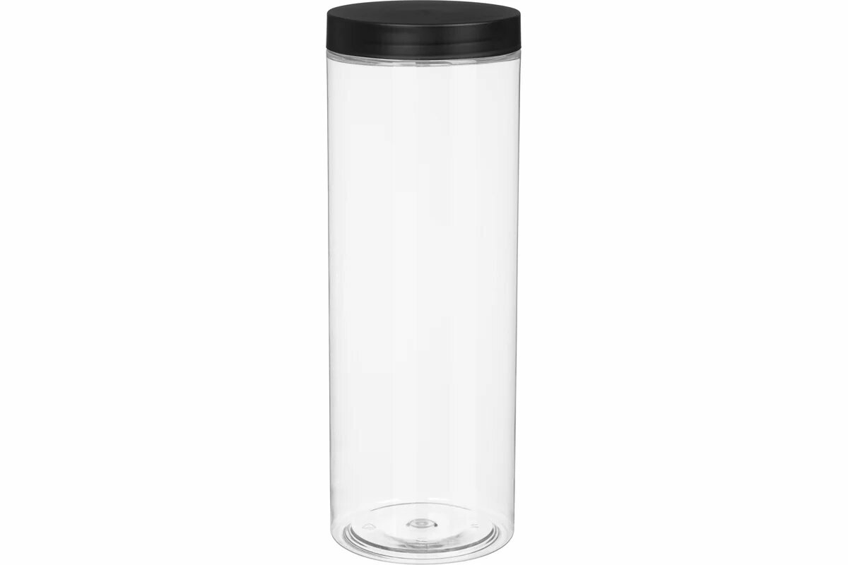 Idiland Selva Емкость для сыпучих продуктов 1,5 л черная с крышкой из прочного пластика