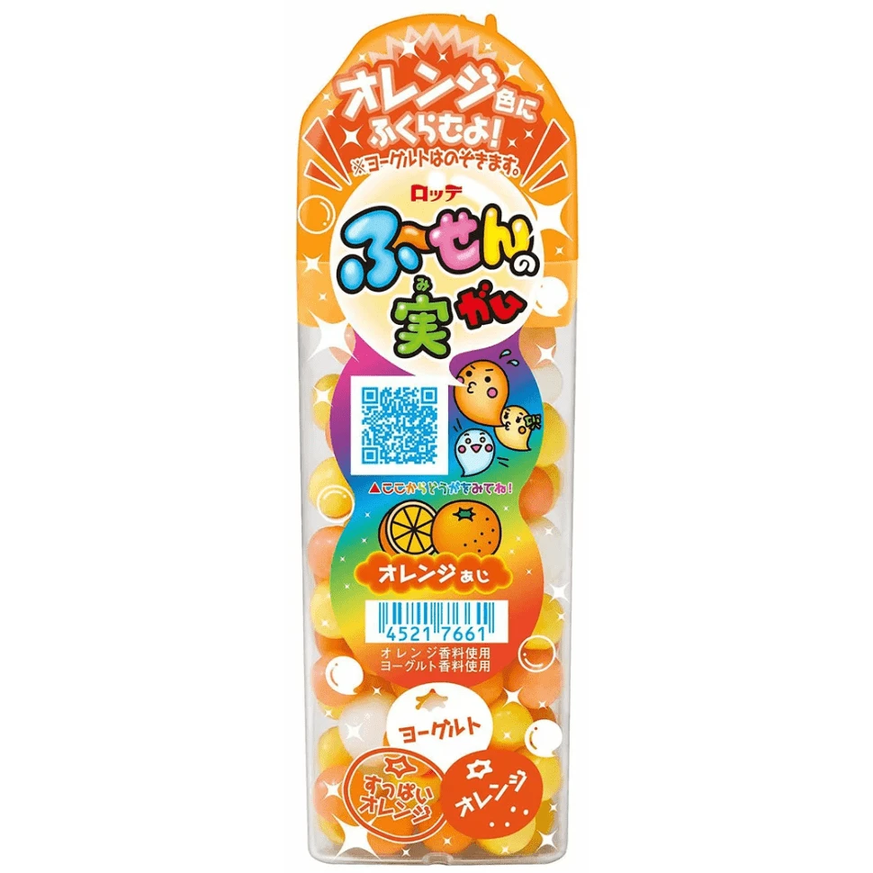 LOTTE Жевательная резинка Fusen No Mi в виде драже, со вкусом черники, 35 гр