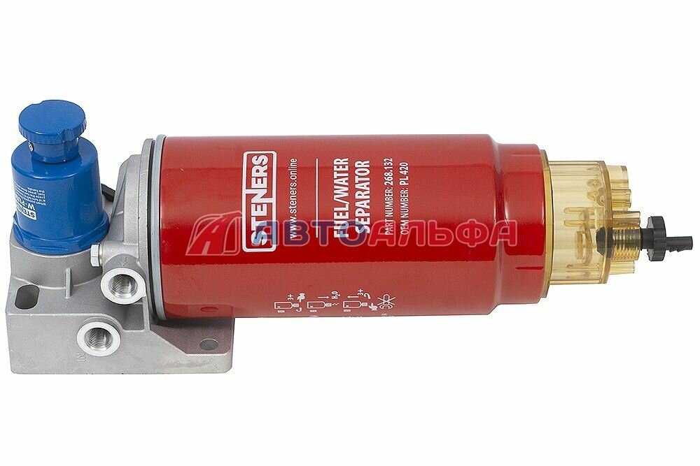 Фильтр топливный КАМАЗ, DOOSAN грубой очистки в сборе, усиленная подкачка PL 420 (аналог MANN HUMMEL)