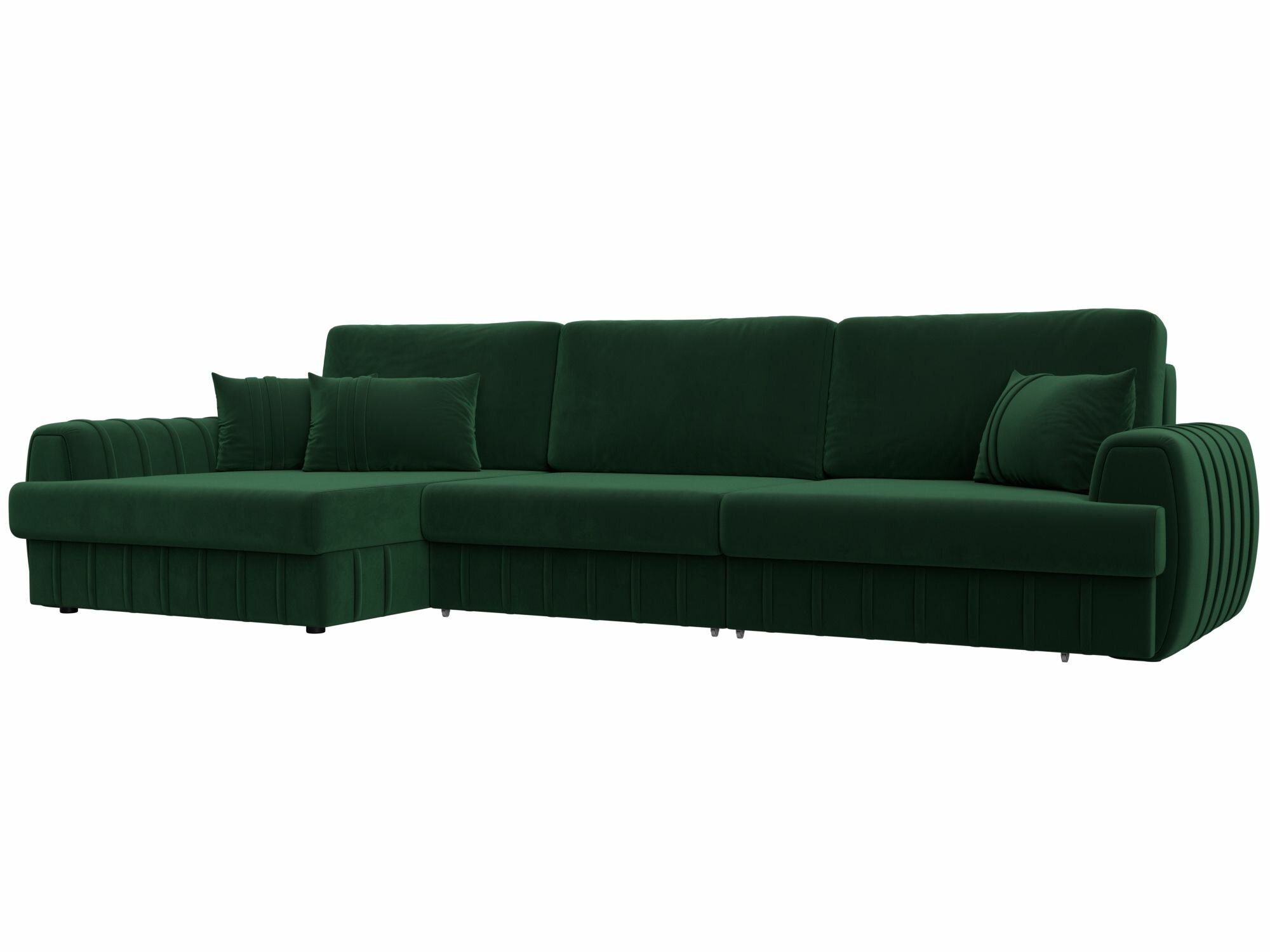 Диван угловой Флоу НПБ Лонг угол левый, Велюр