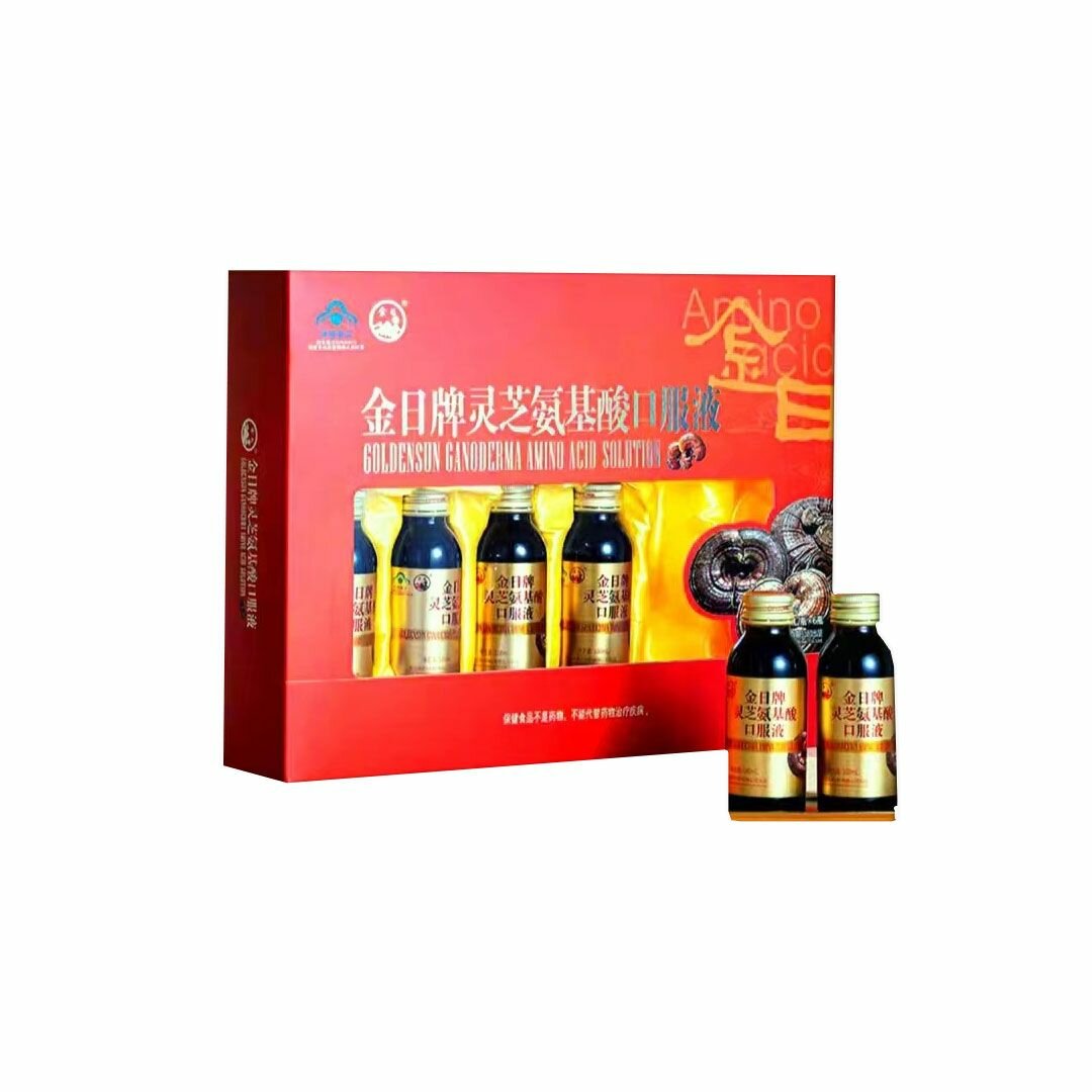 Эликсир Гриб Линчжи / Goldensun Ganoderma Amino Acid Solution 6 флаконов по 100 мл