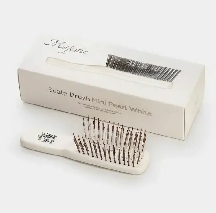 Мажестик (Majestic Mini) расческа мини Пёрл Вайт (Pearl White)