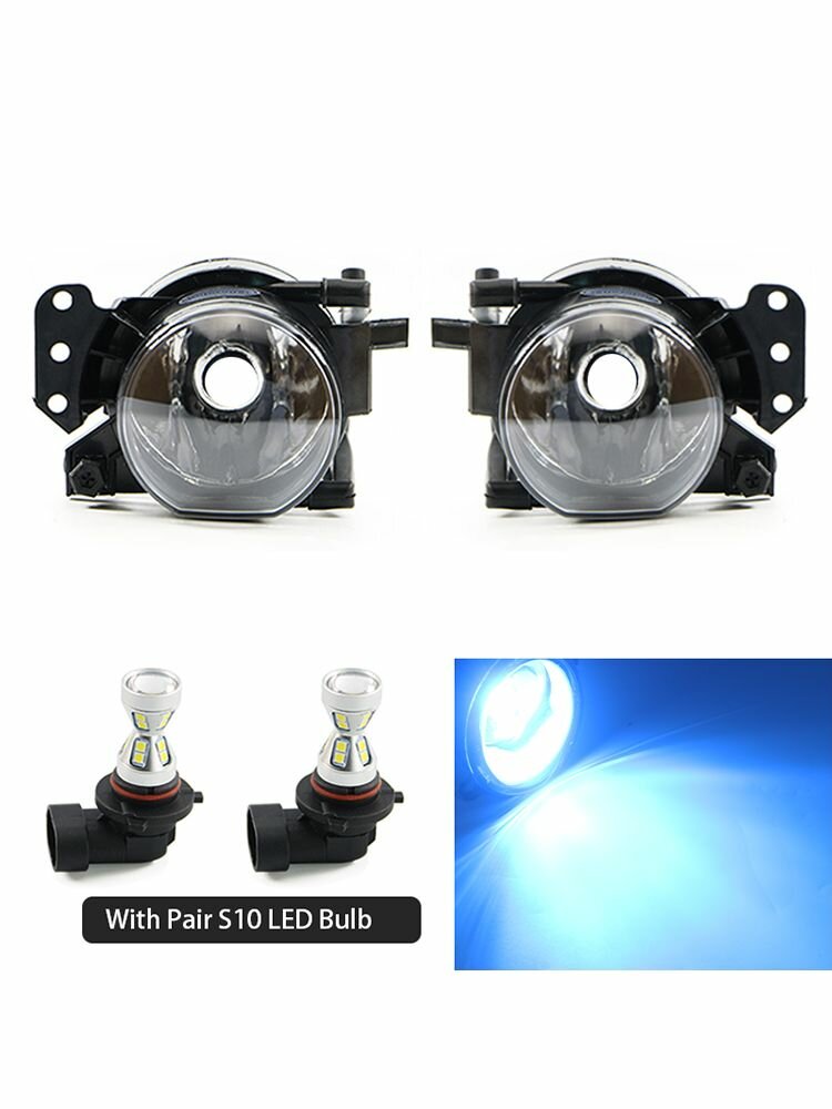 Auforalter Фары автомобильные, Противотуманная фара, 2 шт, арт. 63176910791/63176910792；противотуманных фар в сборе с Светодиодные лампы для BMW 3 5 6 серий E60 E61 E90 E91 323i 325i 525i；