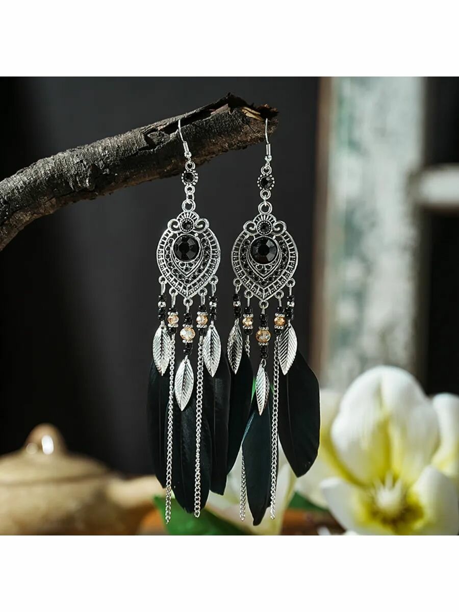 Серьги, искусственный камень