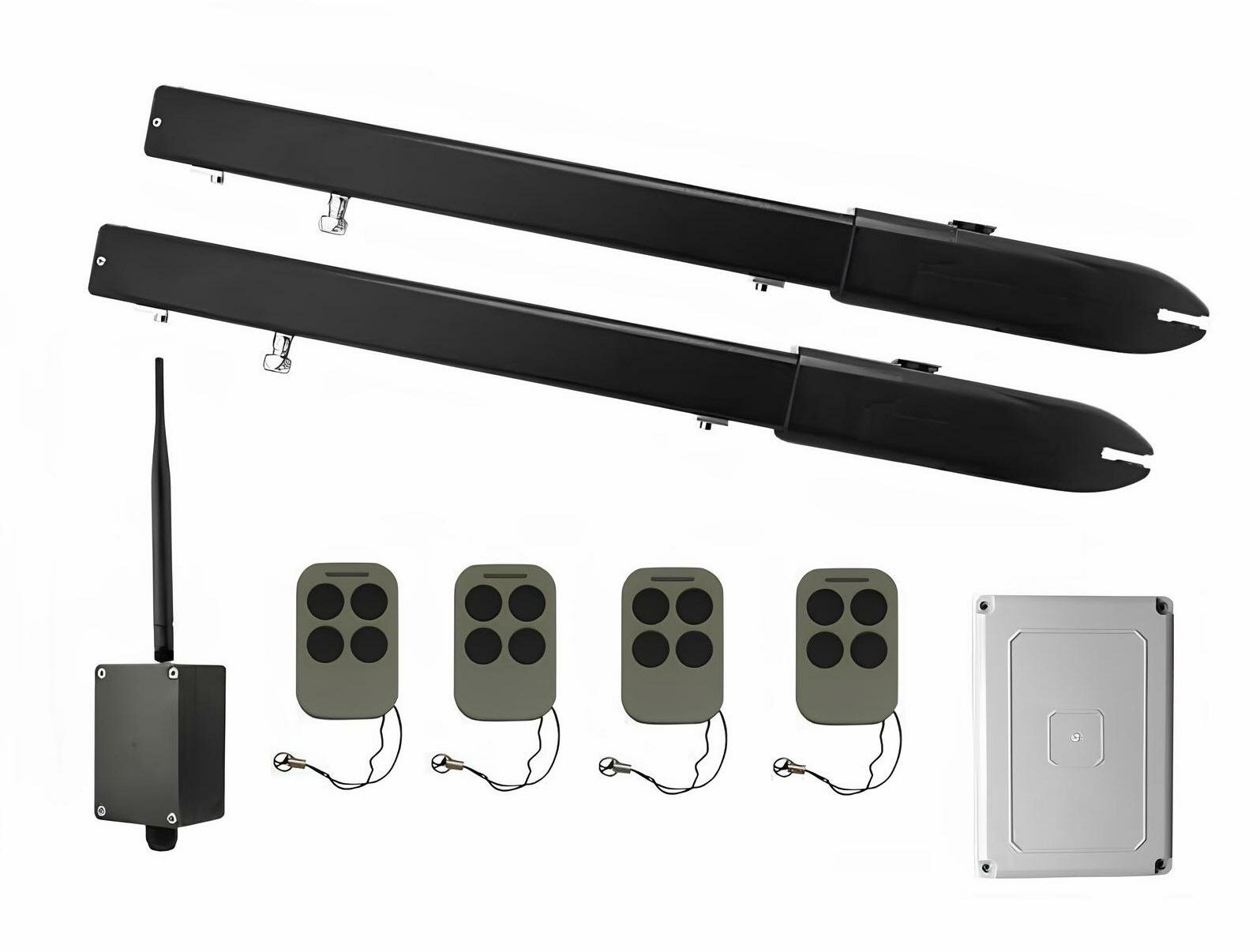 Автоматика для распашных ворот KSW-3000 T4-BT, комплект: 2 привода, блок управления, 4 пульта. Bluetooth-модуль