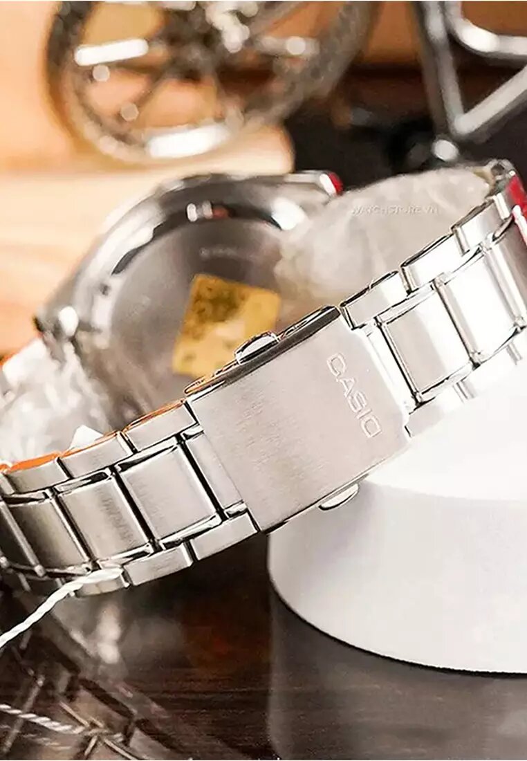 Наручные часы CASIO, коричневый, серебряный, черный — фото 1