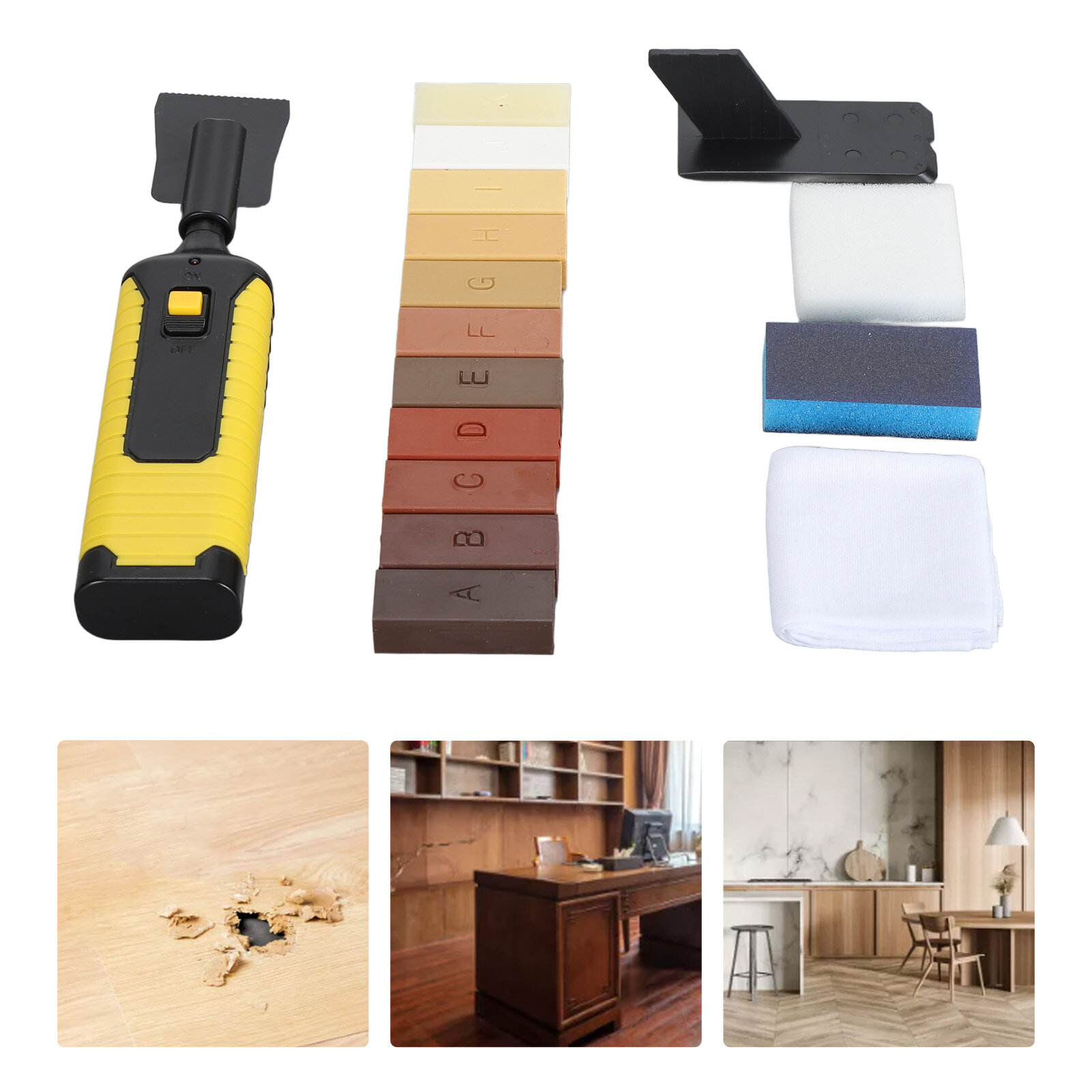 Набор для ремонта полов воском для удаления царапин трещин дыр на деревянных полах двери шкафы с 11 цветами твердых восковых заполнителей для деревянных полов дверей шкафов