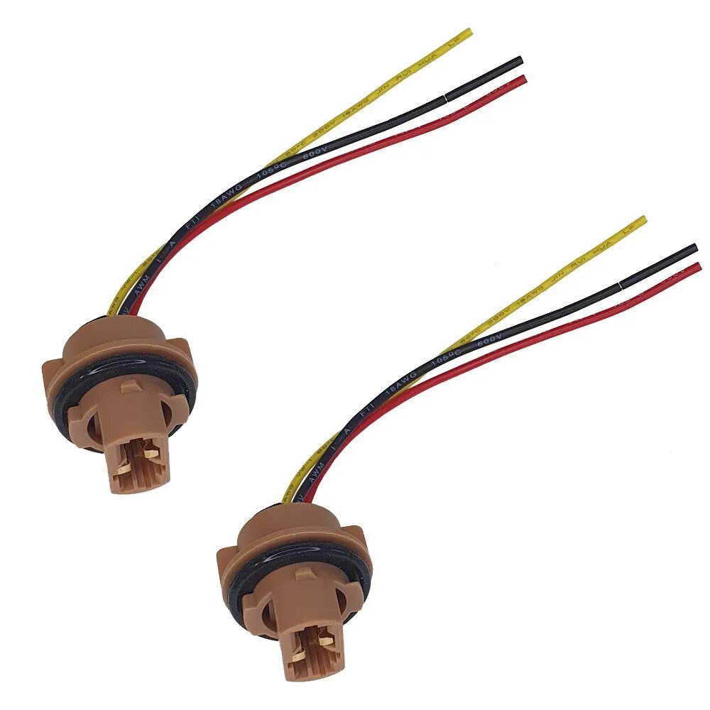 7443 W21/5w цоколь 2шт разъём штекер колодка фишка соединительный контакт патрон лампы фары