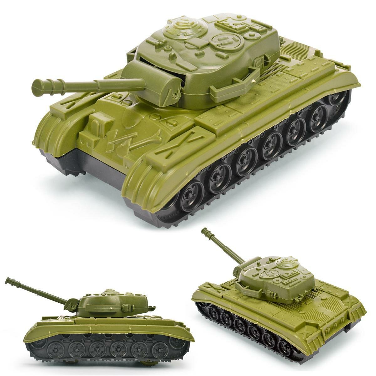 Игрушечный зеленый танк КМР 181 из пластика, длиной 23 см для мальчиков