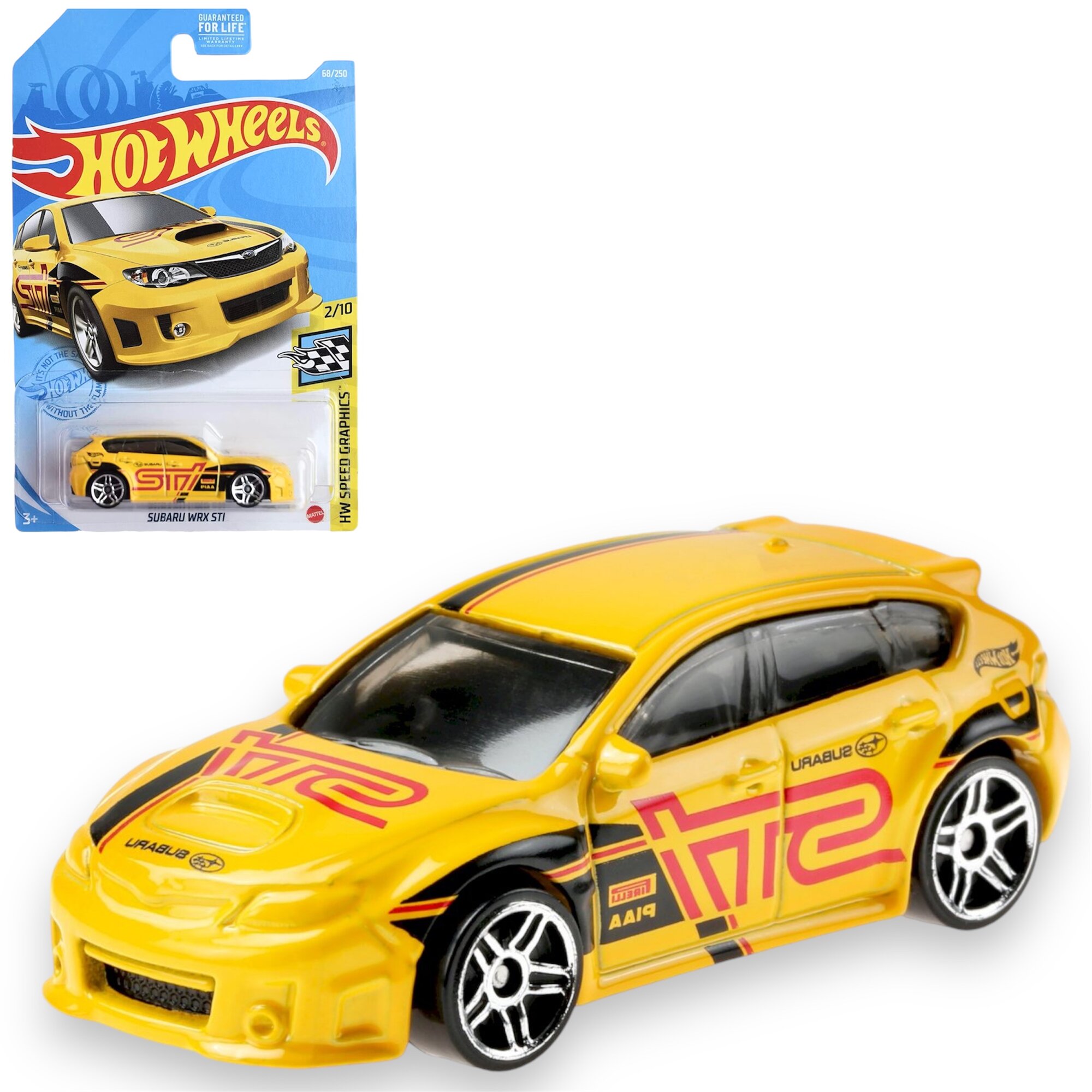Машинка Hot Wheels Subaru WRX STI, коллекционная, метал/пластик, 1/64 длина 7 см SQNKJ