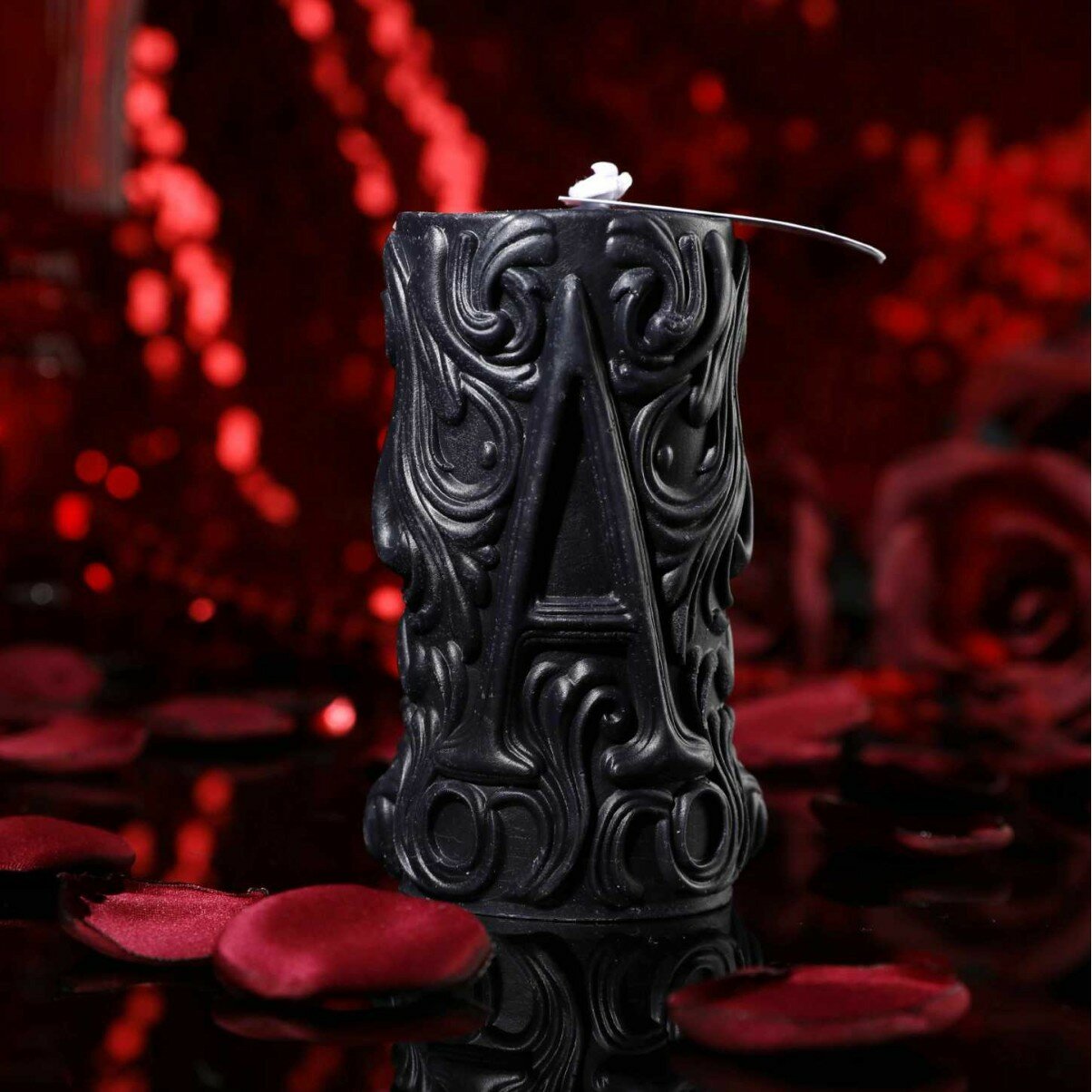 Низкотемпературная свеча с ароматом иланг - иланг черная