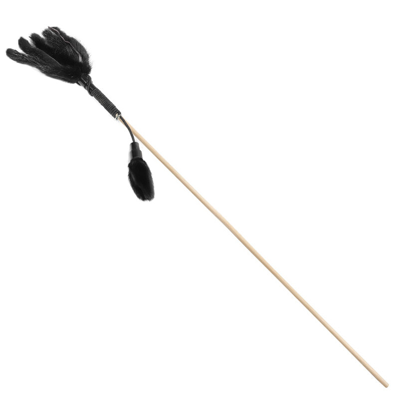 Удочка-дразнилка для кошек "Хвостик", 51см, натуральный мех, Gamma