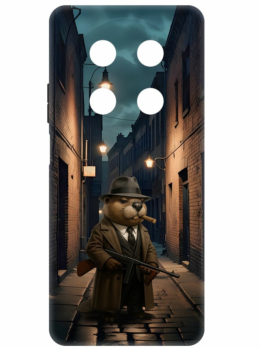 Чехол-накладка Krutoff Soft Case Бобритто Бандито для Huawei Nova 13i черный