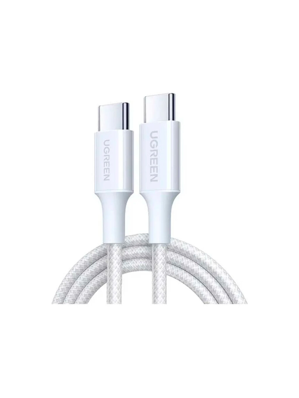Кабель UGREEN L502 (35220) USB-C - 5А плетеный - 1м белый