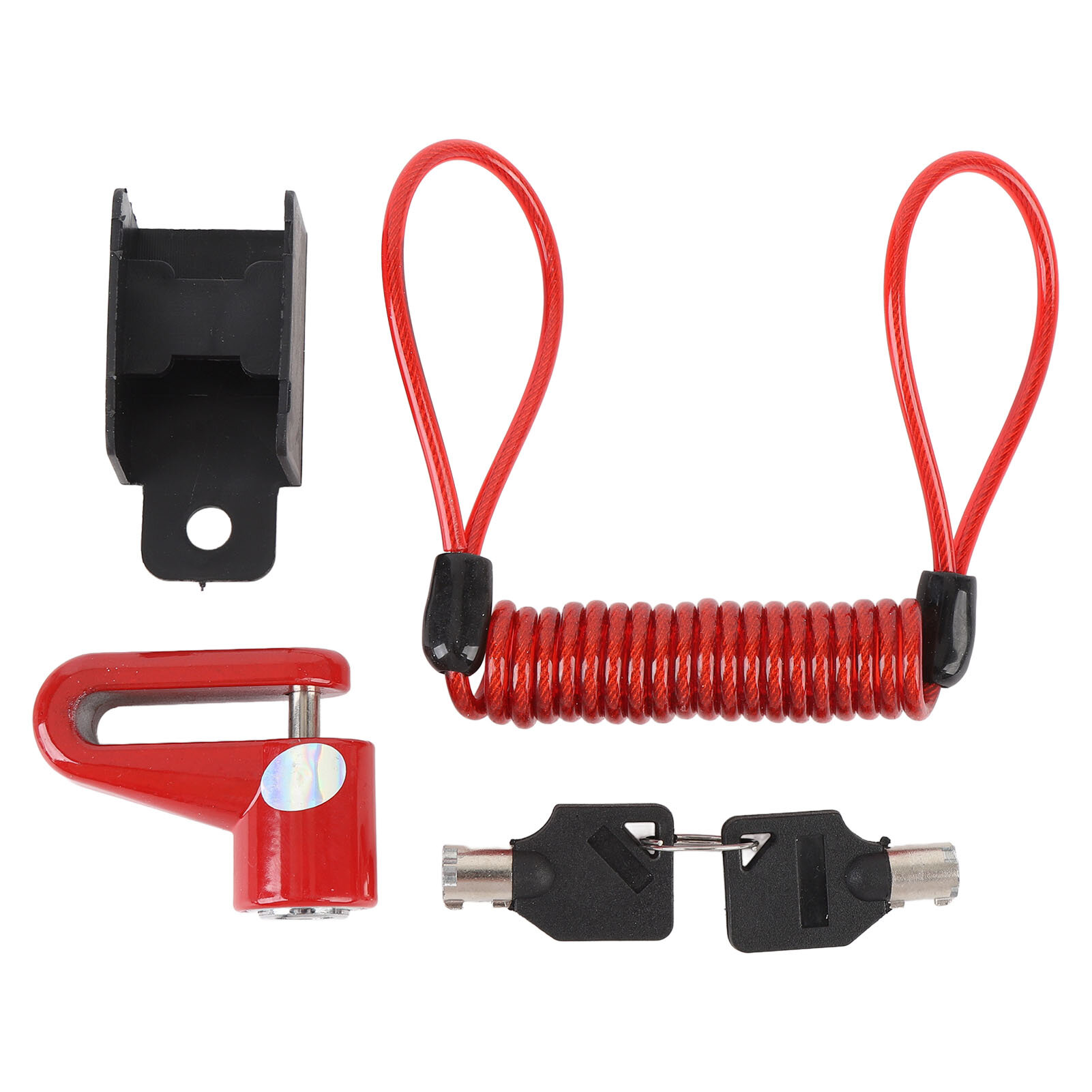 Комплект противоугонных замков для дисковых тормозов, алюминиевый сплав, для электросамоката M365 Pro, красный.