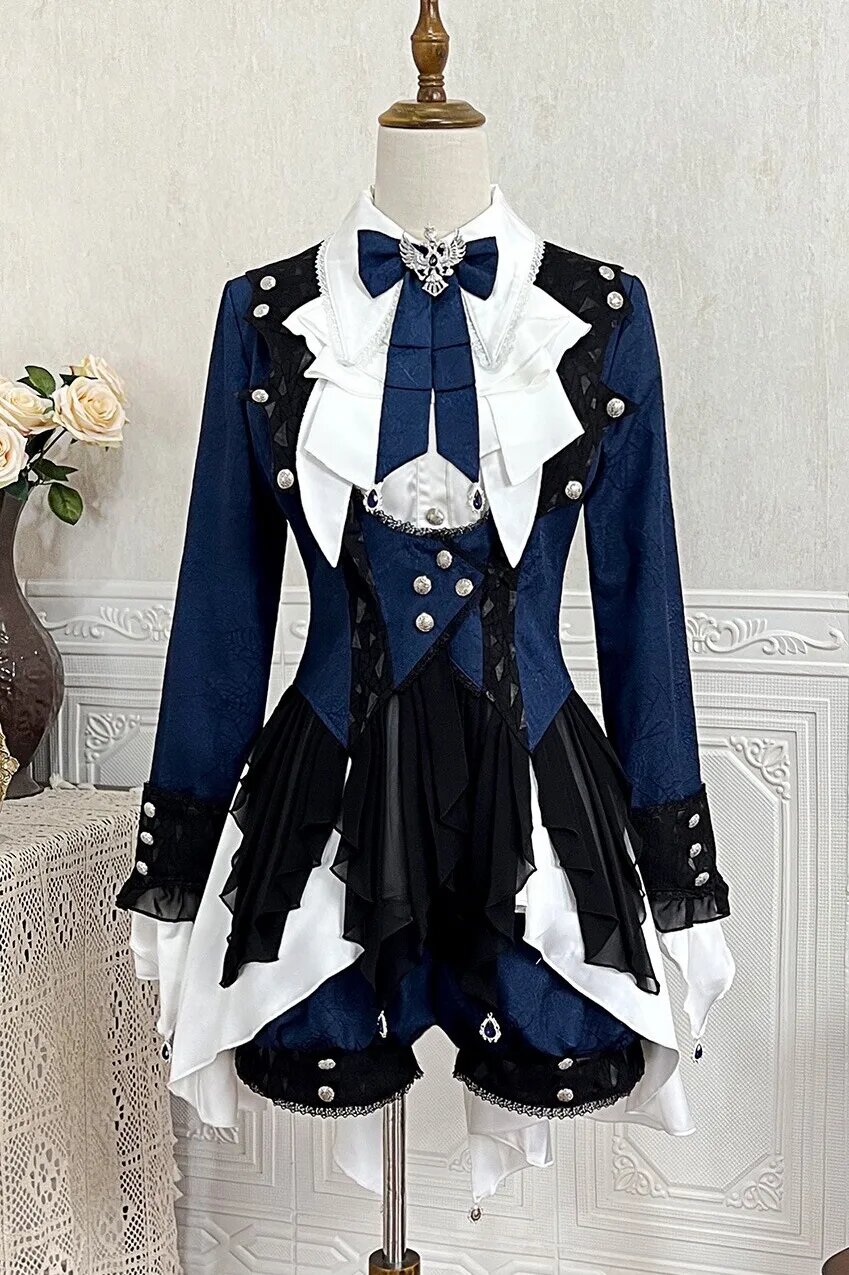 Оригинальное пальто принца Лолиты, платье с шортами, японский детектив, сладкий комплект высокого качества в стиле Лолиты М