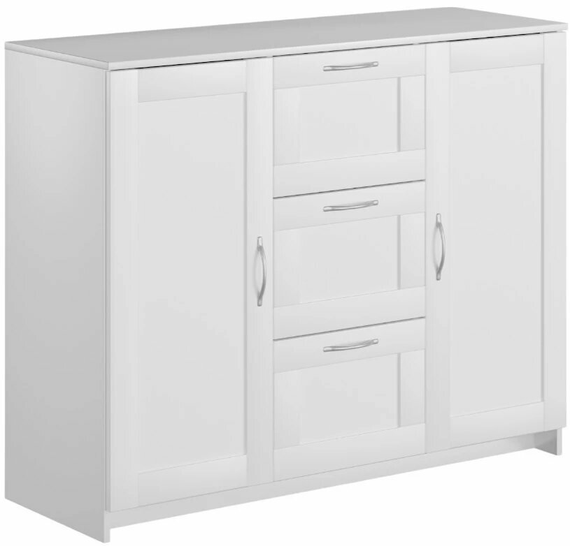 BRIMNES / сириус тумба шведский стандарт 2 двери и 3 ящика 117х95 белая