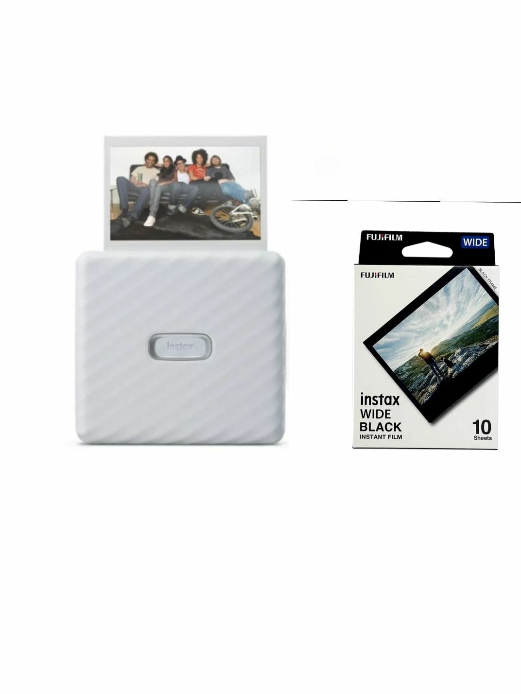 Фотопринтер Fujifilm Instax Link Wide Ash White