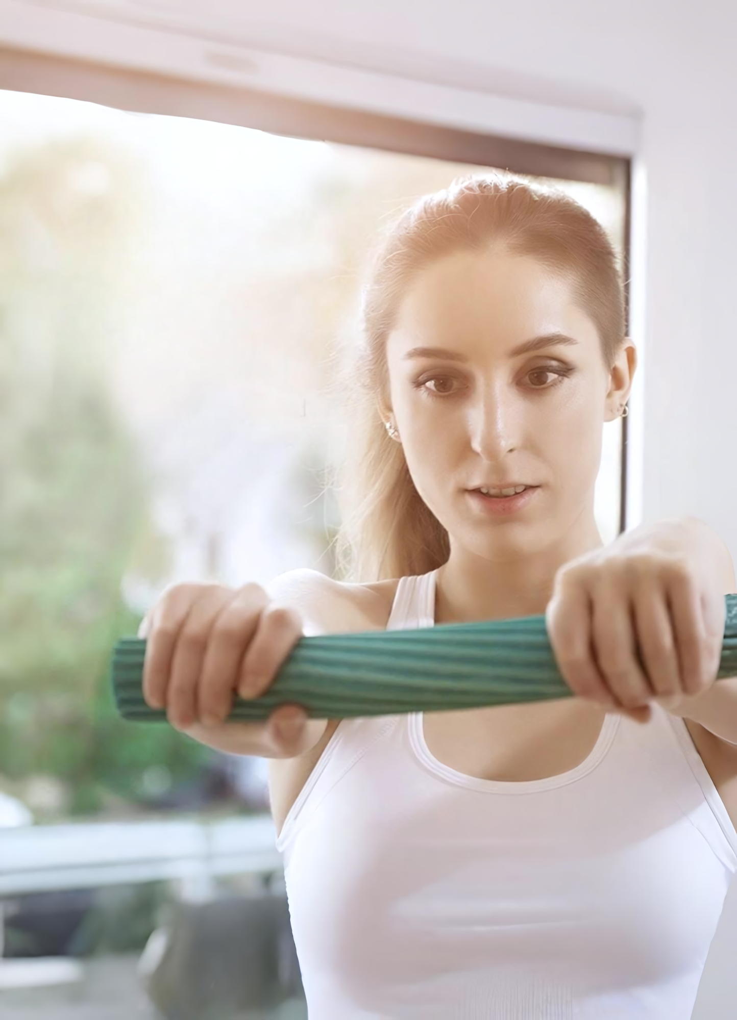 Эспандер, гибкая фитнес-палка для упражнений на запястье рук, цвет желтый, твердость 30