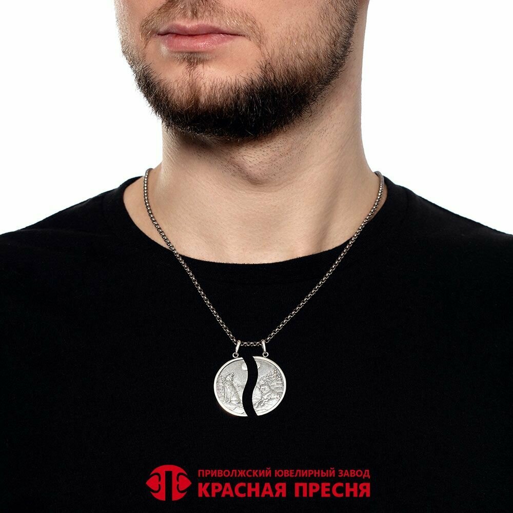 Подвеска, серебро, 925 проба, оксидирование