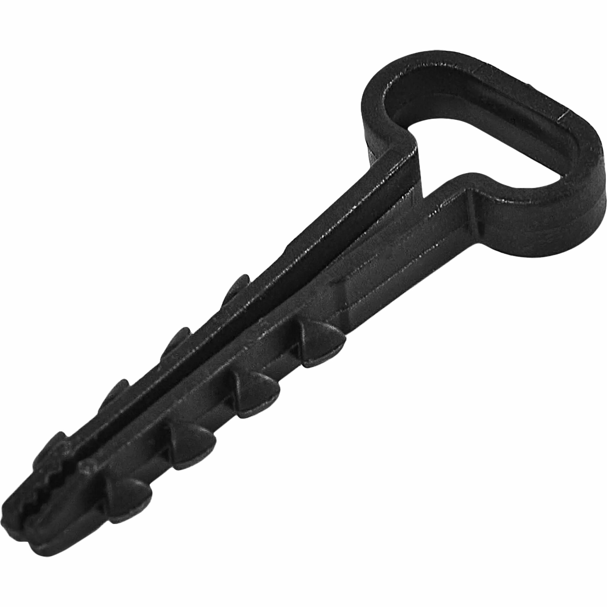 Duwi ДХП 6-12 дюбель-хомут для крепления плоского кабеля черного цвета в упаковке 10 шт