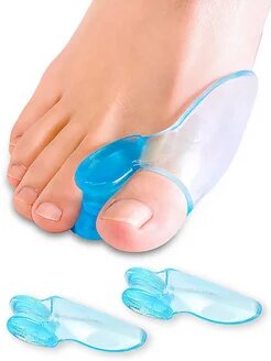 Корректор-фиксатор "Разделитель большого пальца" 2 шт, силикон, голубой