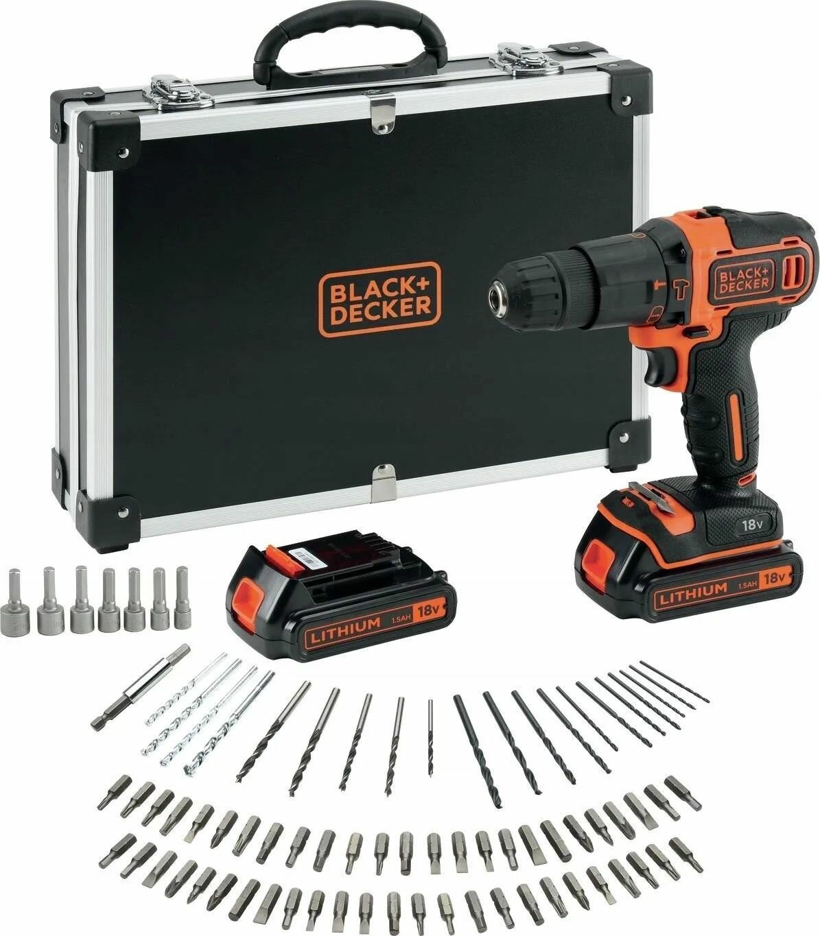 Дрель-шуруповерт SDS+ Black&Decker BDCHD18BAFC-QW 21.5 Ah/18 V с ЗУ и кейсом