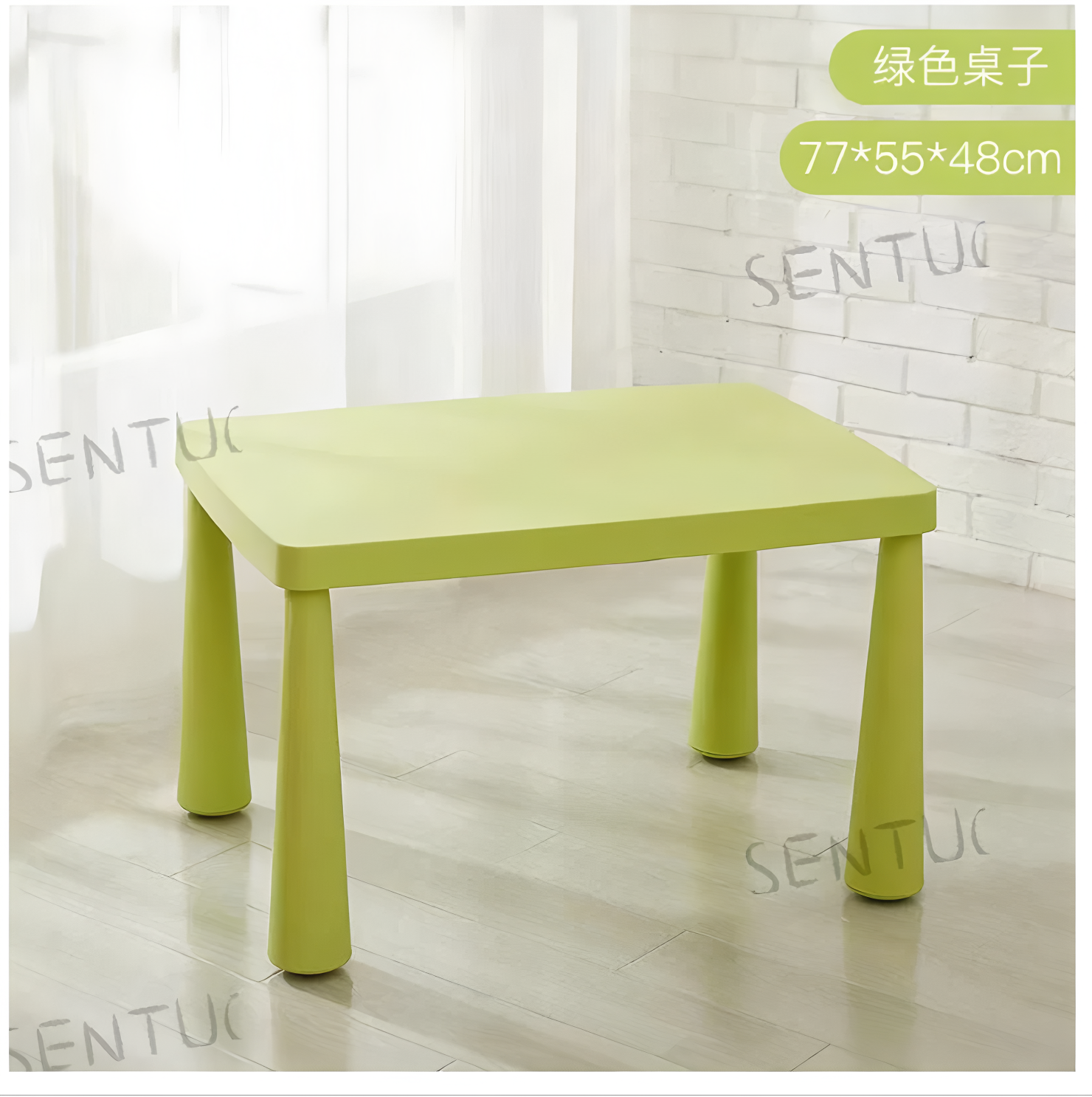 Детский стол "мейли", полипропилен, влагостойкий, салатовый, 77x55x48 см