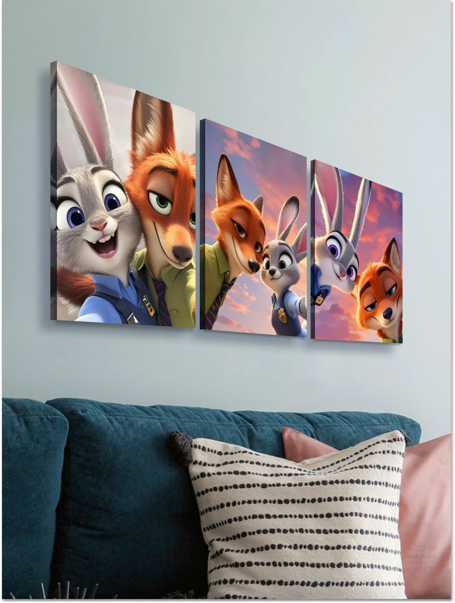 Картина Больше чем дружба модульная 50x70см 3шт.