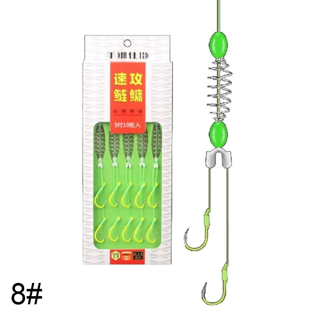 Поплавочный набор для ловли толстолобика и белого амура плавающая кормушка с двойными крючками / Четыре крючка, для донной и поплавочной снасти