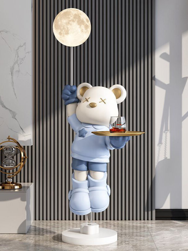 Журнальный столик с жестоким медведем, журнальный столик для украшения домашней гостиной, со светом