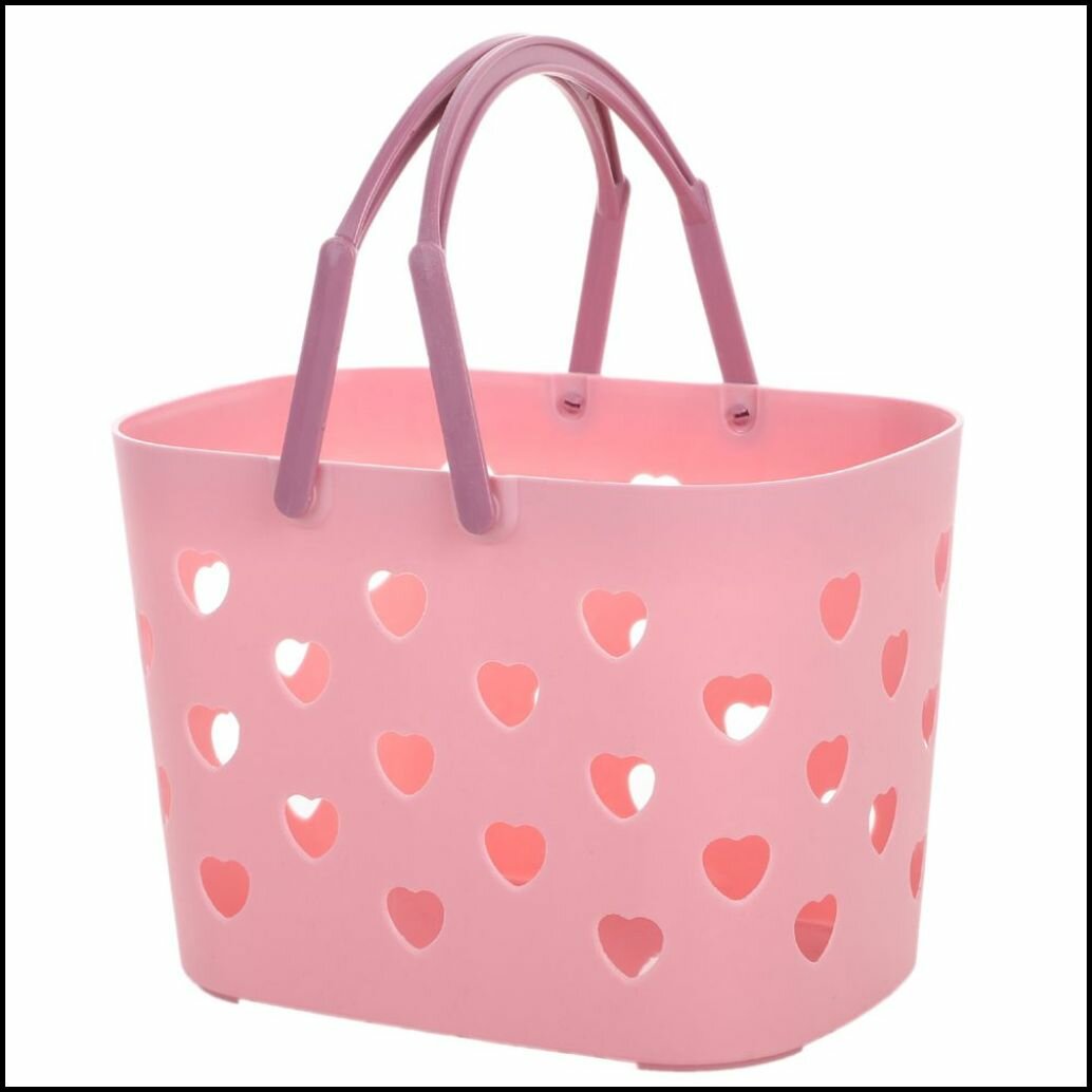 Пластиковая корзина для душа с ручками, органайзер для ванной, удобное хранение шампуня, геля и банных принадлежностей