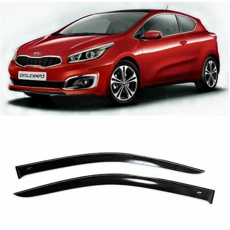 Дефлекторы боковых окон KIA Ceed Киа Сид 3дв. хэтчбек (2012-2015)