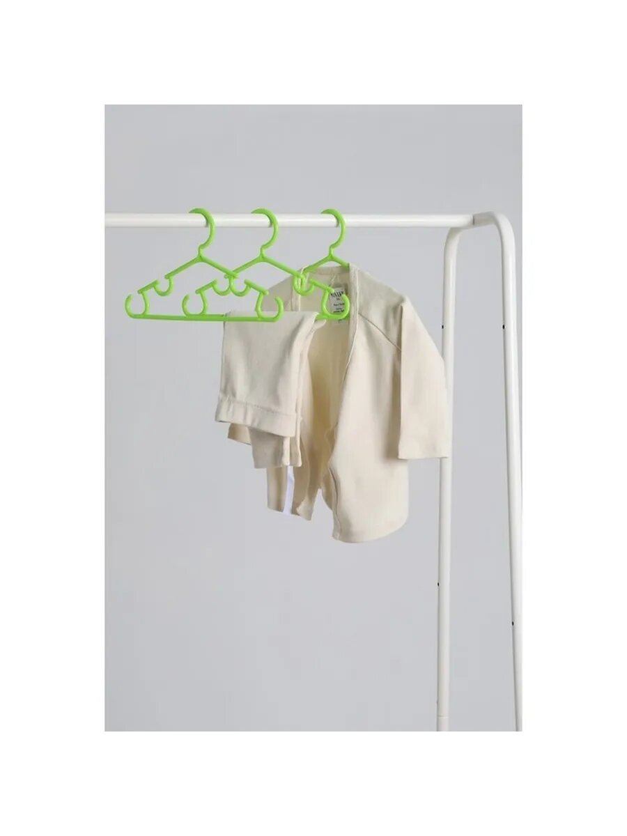 Детские зеленые вешалки для одежды, 10 шт.